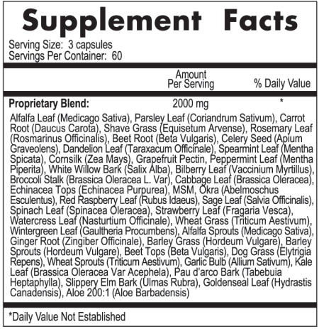 Supreme Greens with MSM Capsules , Abundant Health Center, LLC